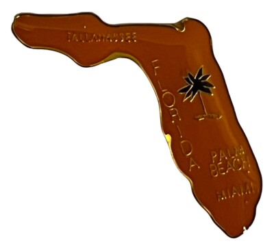 Wholesale Lot of 24 Florida Enamel State Map Hat Cap Lapel Pin (ACE ...