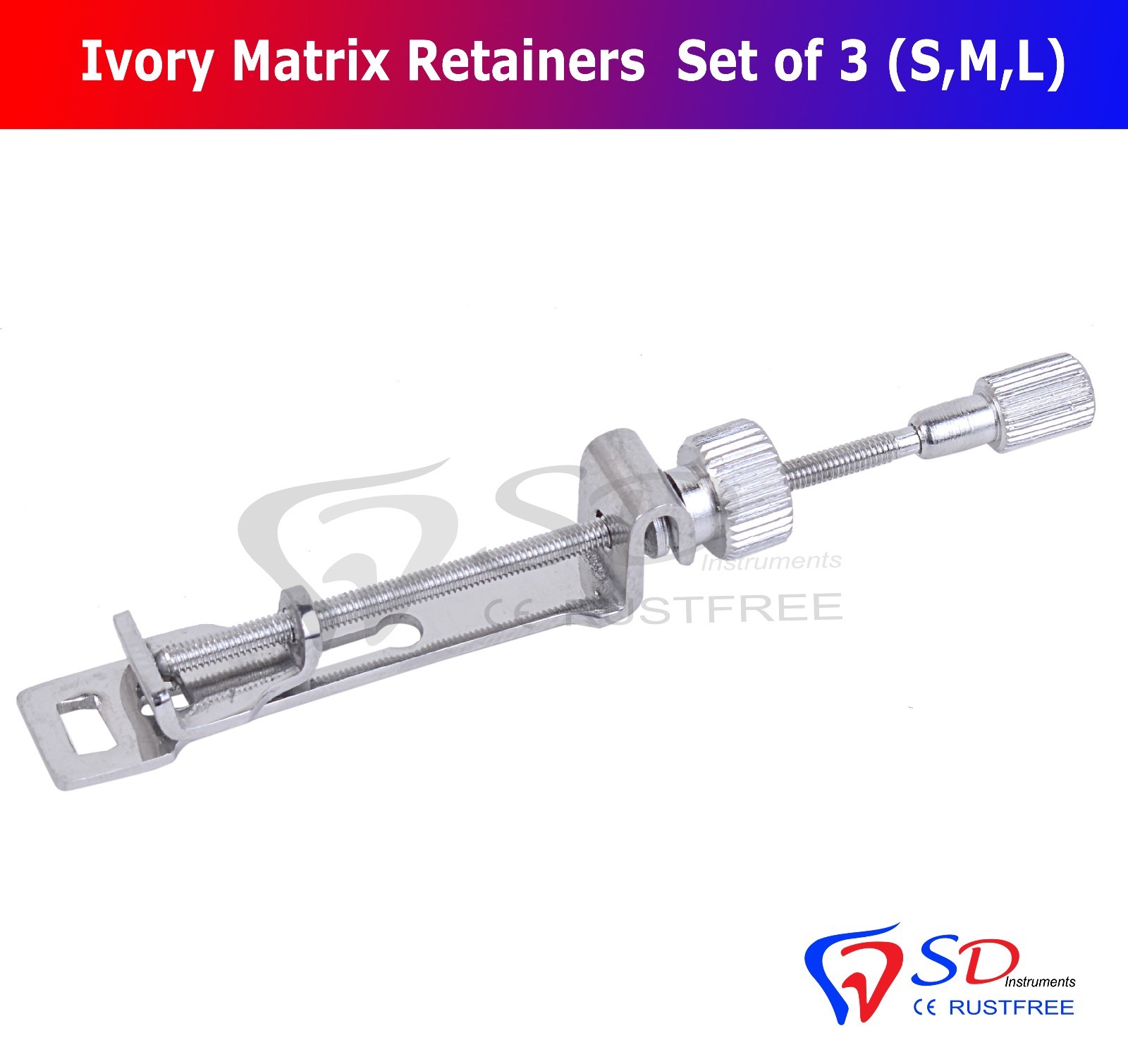 SQUIVELAND SIQVELAND MATRIX RETAINER SET OF 3 RESTORATIVE STEEL DENTAL ...