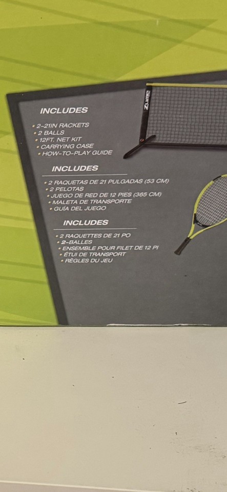 Portable Tennis Set For Driveway Or Yard. Includes Net, Racquets, Balls ...