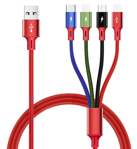 Multi Cavo Di Ricarica, 4 in 1 Multiplo Cavetto Cavo USB [1,8M 3.5A ...