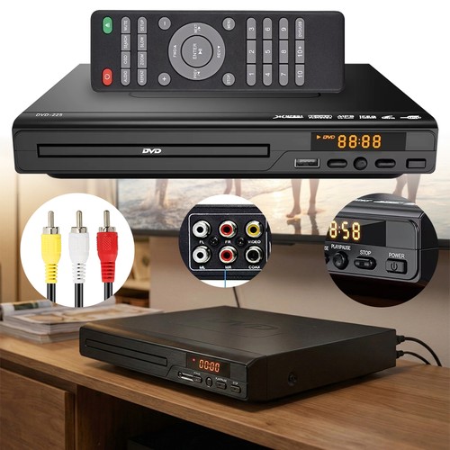 HD 1080p DVD Player All Region Free CD USB Player with HD+AV Output for ...