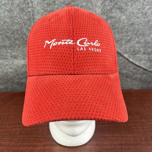 Vintage Monte Carlo Casino Las Vegas Adjustable Red Baseball Cap Hat ...