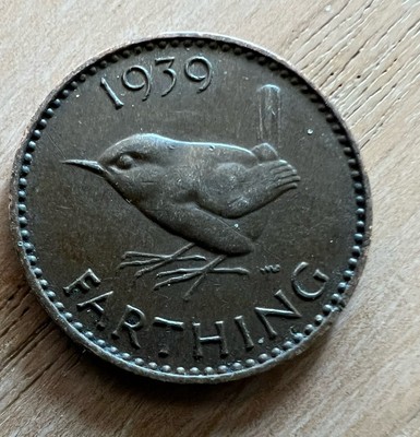1939 Great Britain Farthing Coin - UK George VI Vintage England Coin | eBay