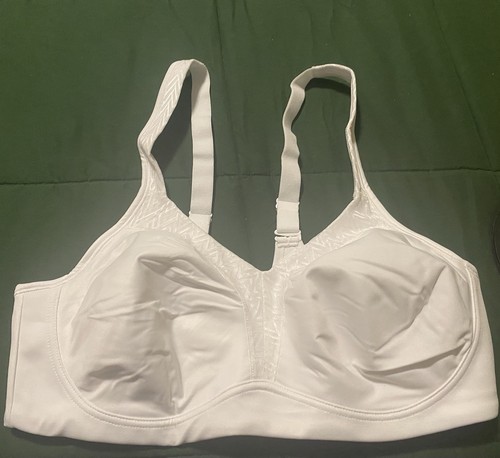 Playtex 4699 18 Hour Bounce Control Convertible Wireless Bra White 40D ...