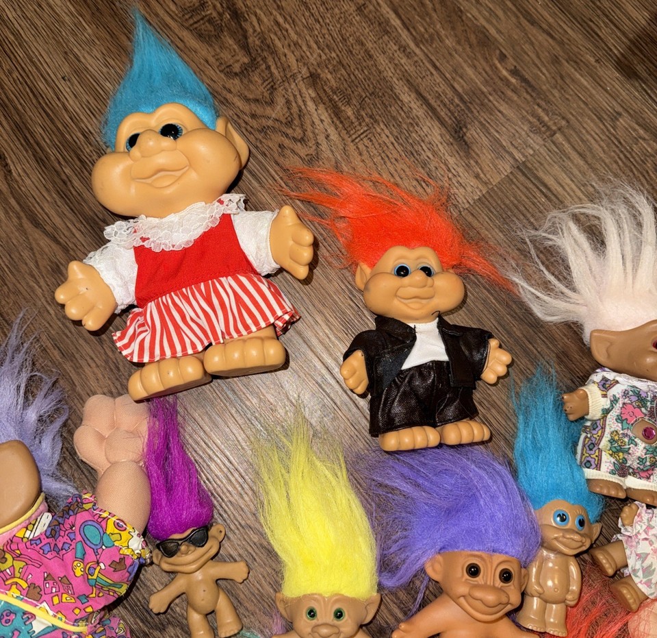 Vintage Trolls Assorted Soft, Hard, Multicolored, Jeweled lot 22 | eBay
