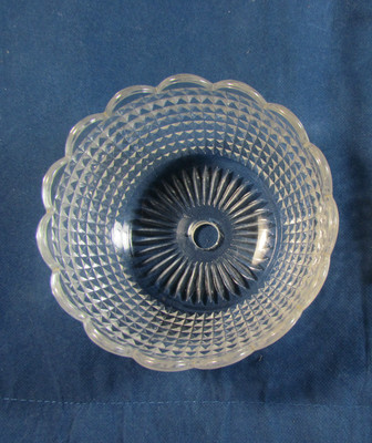Vintage European Design Crystal Pattern Glass 5" Bobeche Chandelier ...