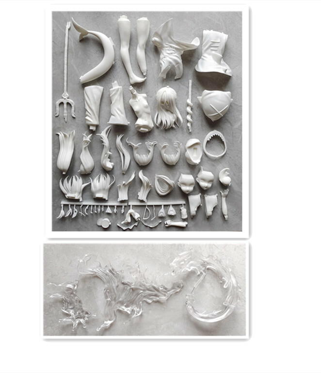 Anime Gawr Gura Unpainted GK Models Unassembled Character Figure Resin ...