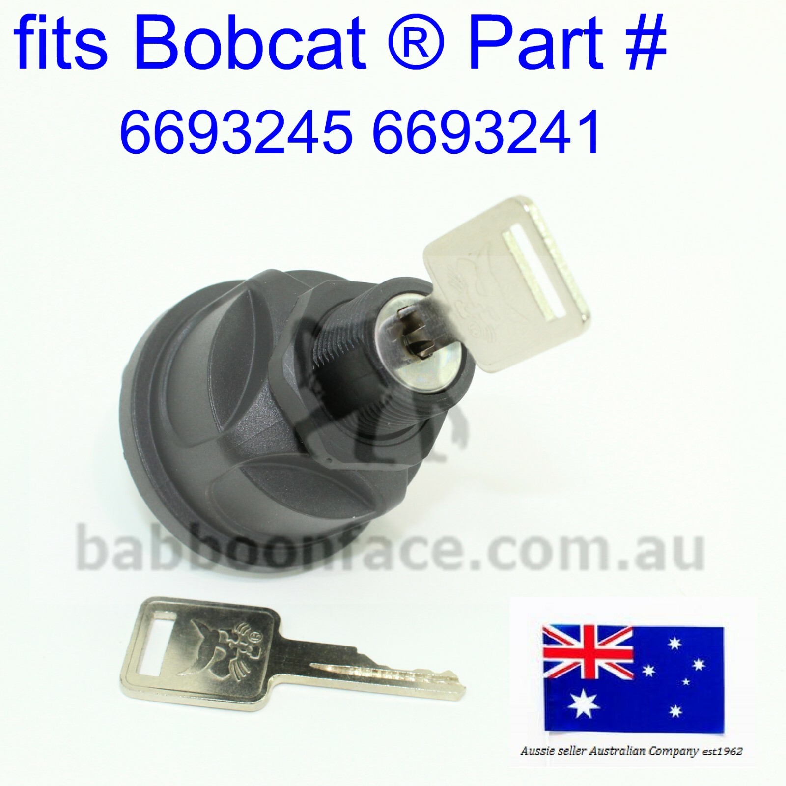 fits Bobcat IGNITION SWITCH 6693245 AND KEY 6693241 IGNITION BARREL ...
