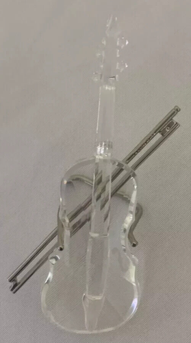 Swarovski Silver Crystal Violin w/ Original Box & Stand | eBay