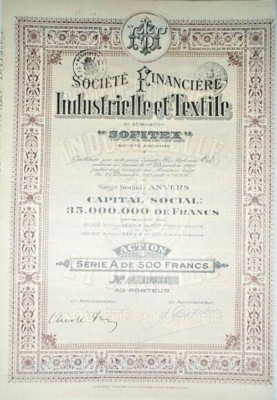 C11 - STE FINANCIERE INDUS.& TEXTILE " SOFITEX " | eBay