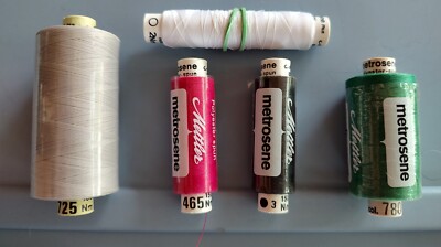 Odd Lot of 5 Spools of Mettler Metrosene NM 100/3 Thread | eBay