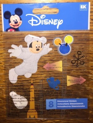 Jolees Disney Mickey Mouse Space Time Suit Rocket Scrapbook Stickers Ek ...