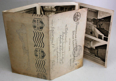 RARE Antique P&O LINE 1934 Postal Postcard sent from SS COMORIN ...