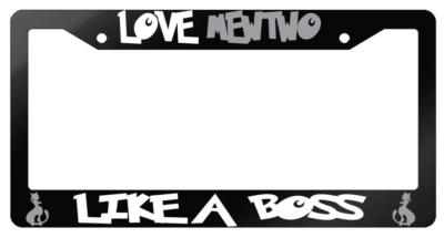 Love Mewtwo Like A Boss Glossy Black Plastic License Plate Frame | Rear ...