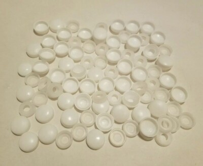 White "Smooth" License Plate Frame camouflage Screw Caps Bolt Covers ...