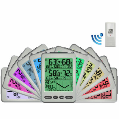 Color Changing Wireless Weather Station with Thermometer Humidity ...