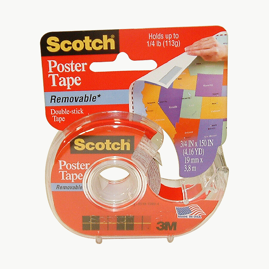 3M Scotch 109 Removable Poster Tape: 3/4 in. x 150 in. (Clear) | eBay