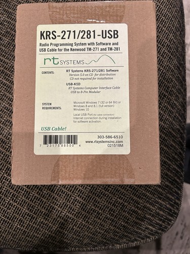 RT Systems KRS-271/281-USB Software & Cable Kit for Kenwood TM-271 And ...