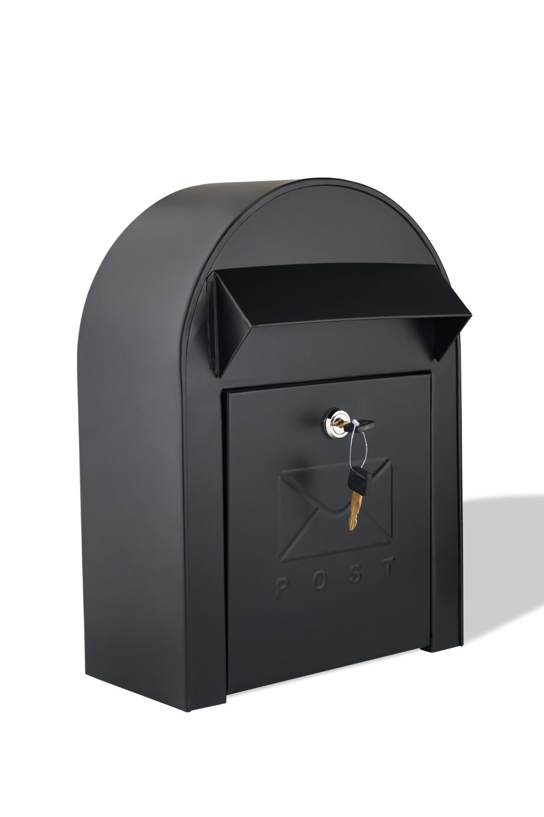 Large Letter Post Box Black Wall Mounted Mailbox Rustproof Letterbox ...