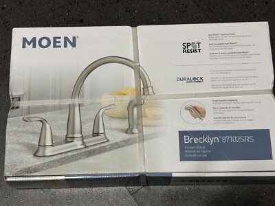 MOEN Brecklyn 2-Handle Kitchen Faucet with Side Sprayer in Spot Resist ...