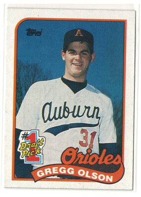 1989 Topps Baseball #161 Gregg Olson Baltimore Orioles Rookie #1 Draft ...
