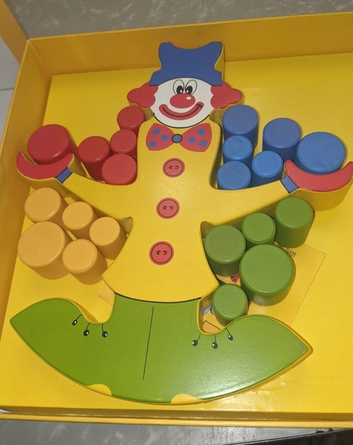 COOCOO The Rocking Clown Wooden Game Ages 3 Blue Orange Games for sale ...