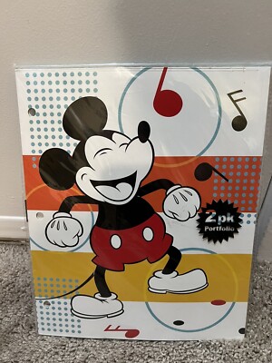 Mickey Mouse 2 pack Portfolio Folder Kids New 2019 Peachtree Playthings ...