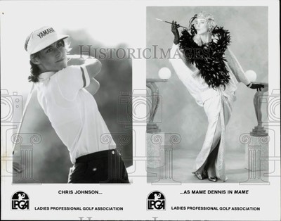 Press Photo Chris Johnson, Professional Golfer and Actress in "Mame ...