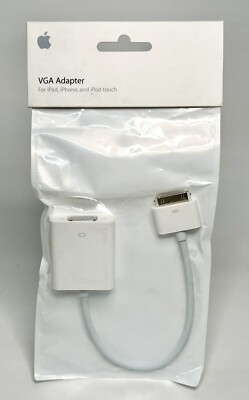 Apple iPad iPhone iPod Connector to VGA Adapter A1368 Brand New Sealed ...