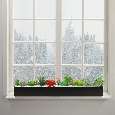 1 PCS Window Sill Planter 32" L Trough Rectangluar Planter Box for ...