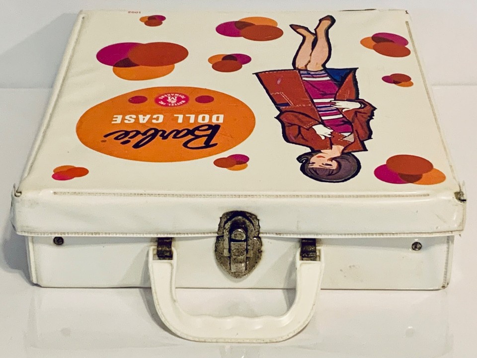 Vintage Mattel 1958 Barbie Fashion Accessories Doll Case White/Orange ...