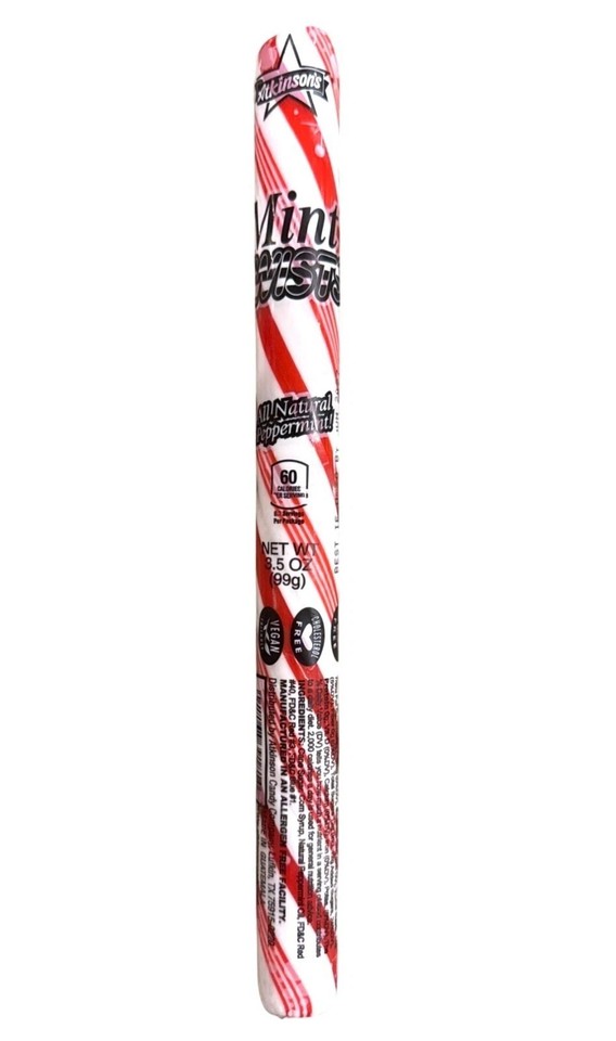 Atkinson's MINT TWIST Giant PEPPERMINT Candy Cane Stick-Vegan/Gluten ...