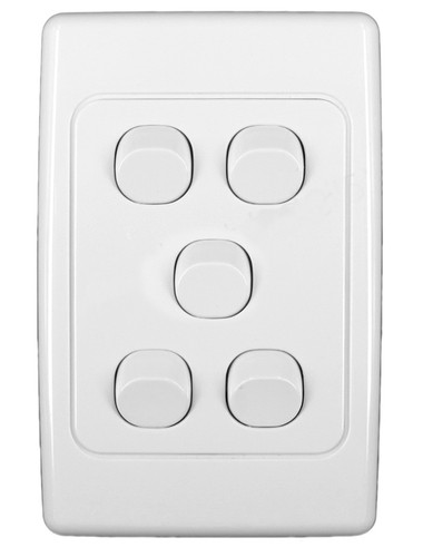 Clipsal Series 2000 | 5 Gang Light Switch CLI2035VA 9311554047863 ...