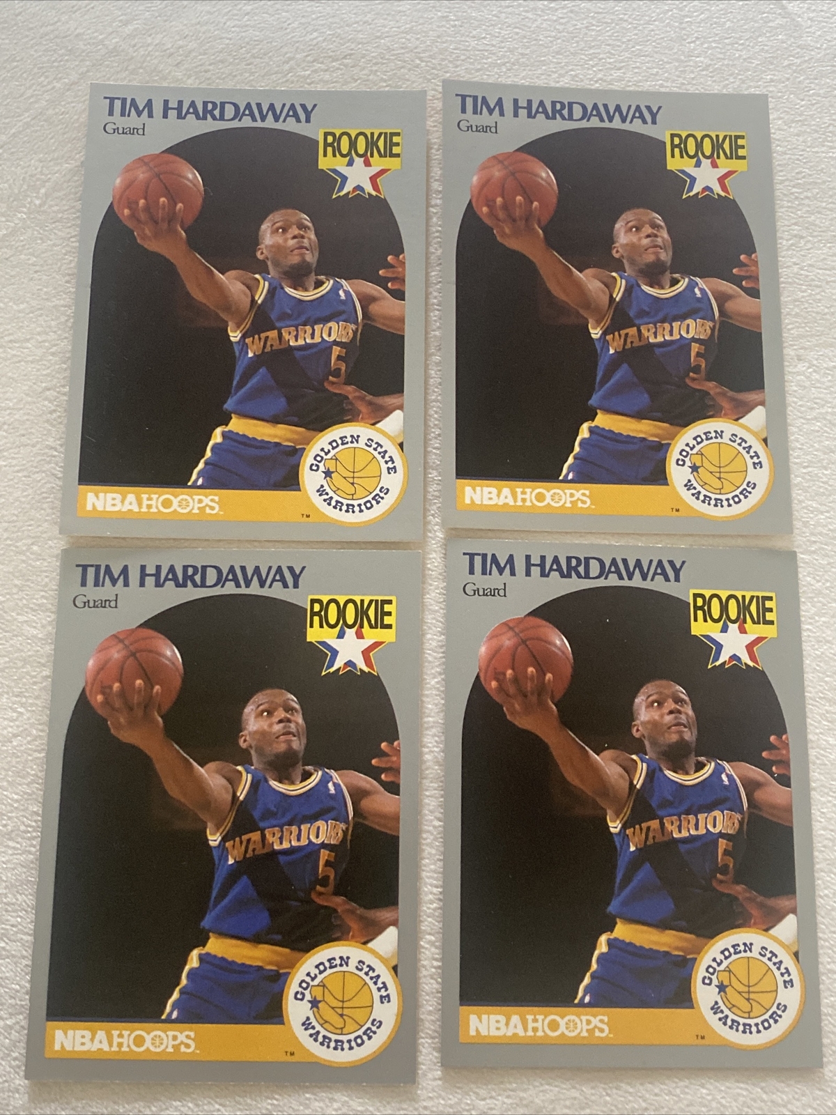 (4X) 1990-91 Hoops TIM HARDAWAY Skybox NBA Hoops Rookie RC - #113 | eBay