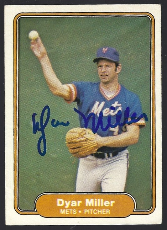 1982 Fleer baseball #534 Dyar Miller IP autograph signed card | eBay