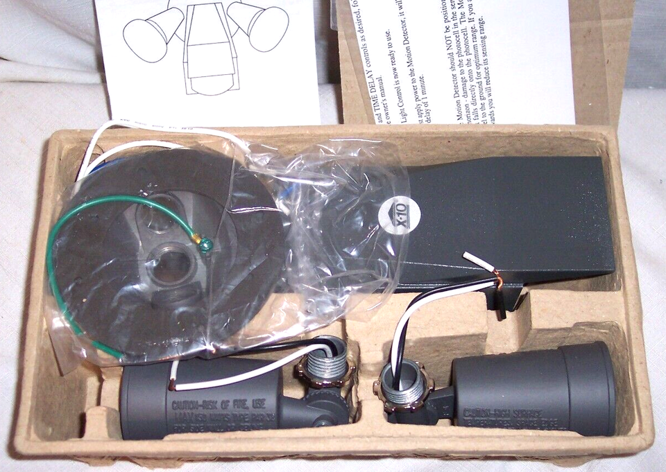 X-10 POWERHOUSE Outdoor MOTION MONITOR Dual Floodlight SECURITY MODEL ...