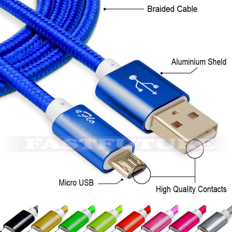 10' Foot Micro USB 2.0 Cable For Android Phones Charging Sync Charger ...