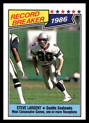 Steve Largent 1987 Topps #5a Seattle Seahawks Football Card | eBay
