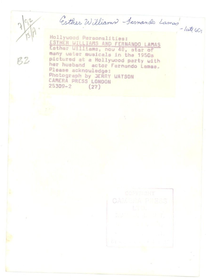 Vintage 8x6 Candid Photo Actress Esther Williams & Husband Fernando ...