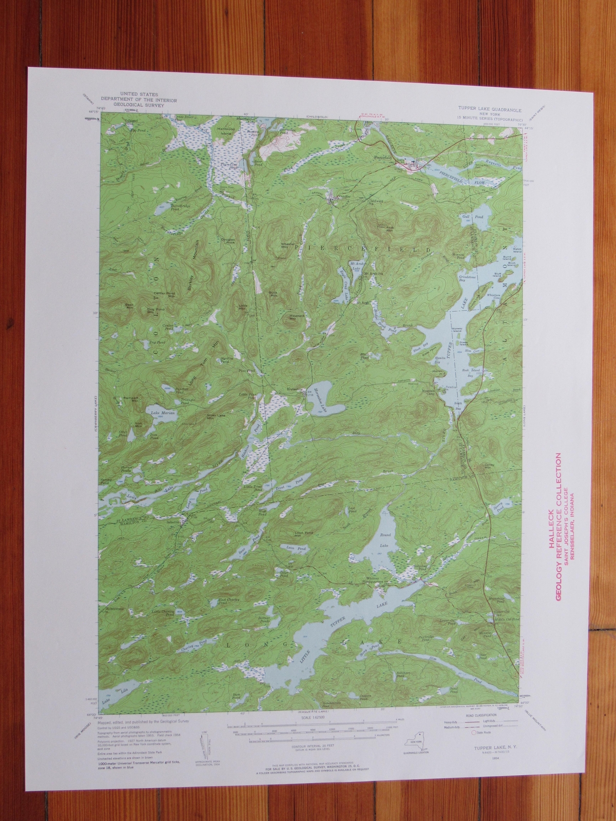 Tupper Lake New York 1959 Original Vintage USGS Topo Map | eBay