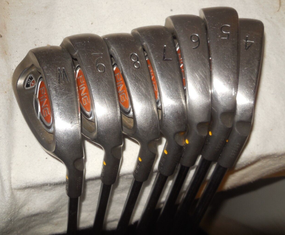 Ping i10 Yellow Dot Irons 4-Wedge /Awt Steel Regular Flex Shafts / RH ...