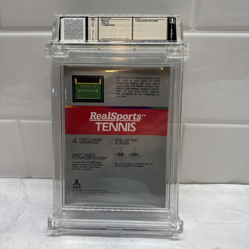 Atari 2600: RealSports Tennis- NEW SEALED BOX WATA Certified 8.0 Seal ...