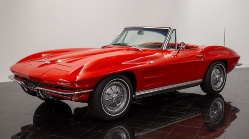 NEW Trim Parts Red Crossed-Flag Emblem / FOR LATE 1963-66 C2 CORVETTE ...