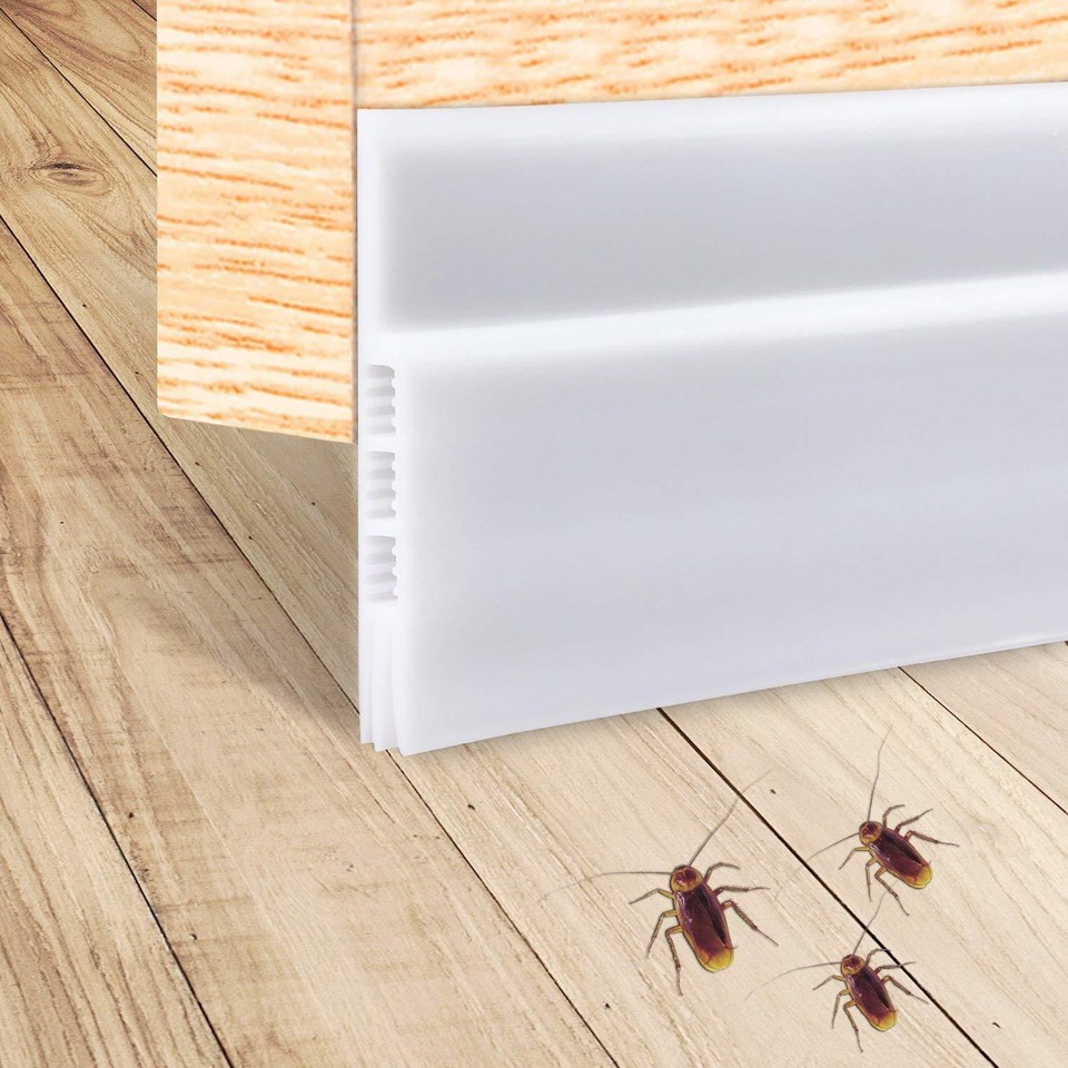 Under Door Silicone Self-Adhesive Sweep Bugs Guard Seal Draft Stopper 2 ...