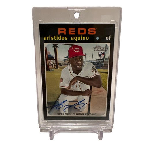 2020 Topps Heritage - Real One Autographs #ROA-AAQ Aristides Aquino (AU ...