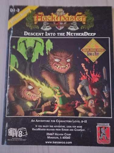 Kenzer HackMaster 4th Ed Descent Into the NetherDeep | eBay