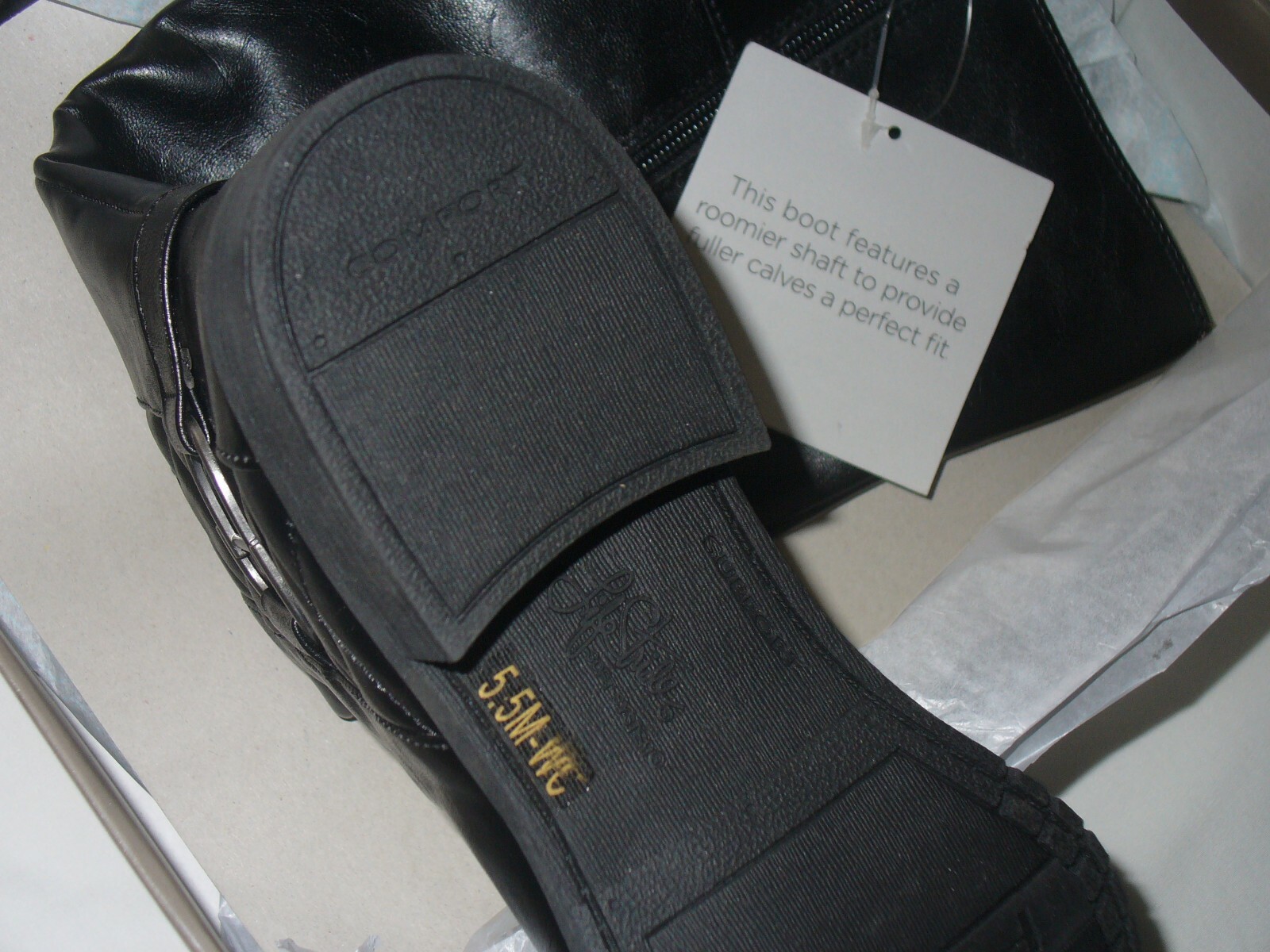 Women's Lifestride Marvelous Boots Black 5.5M Wide Calf Active Arch NWB ...