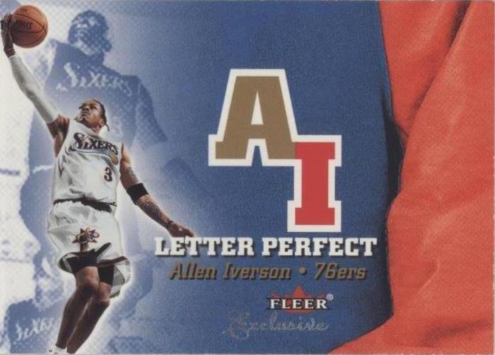 2001-02 Fleer Exclusive - Letter Perfect Allen Iverson #2 LP for sale ...