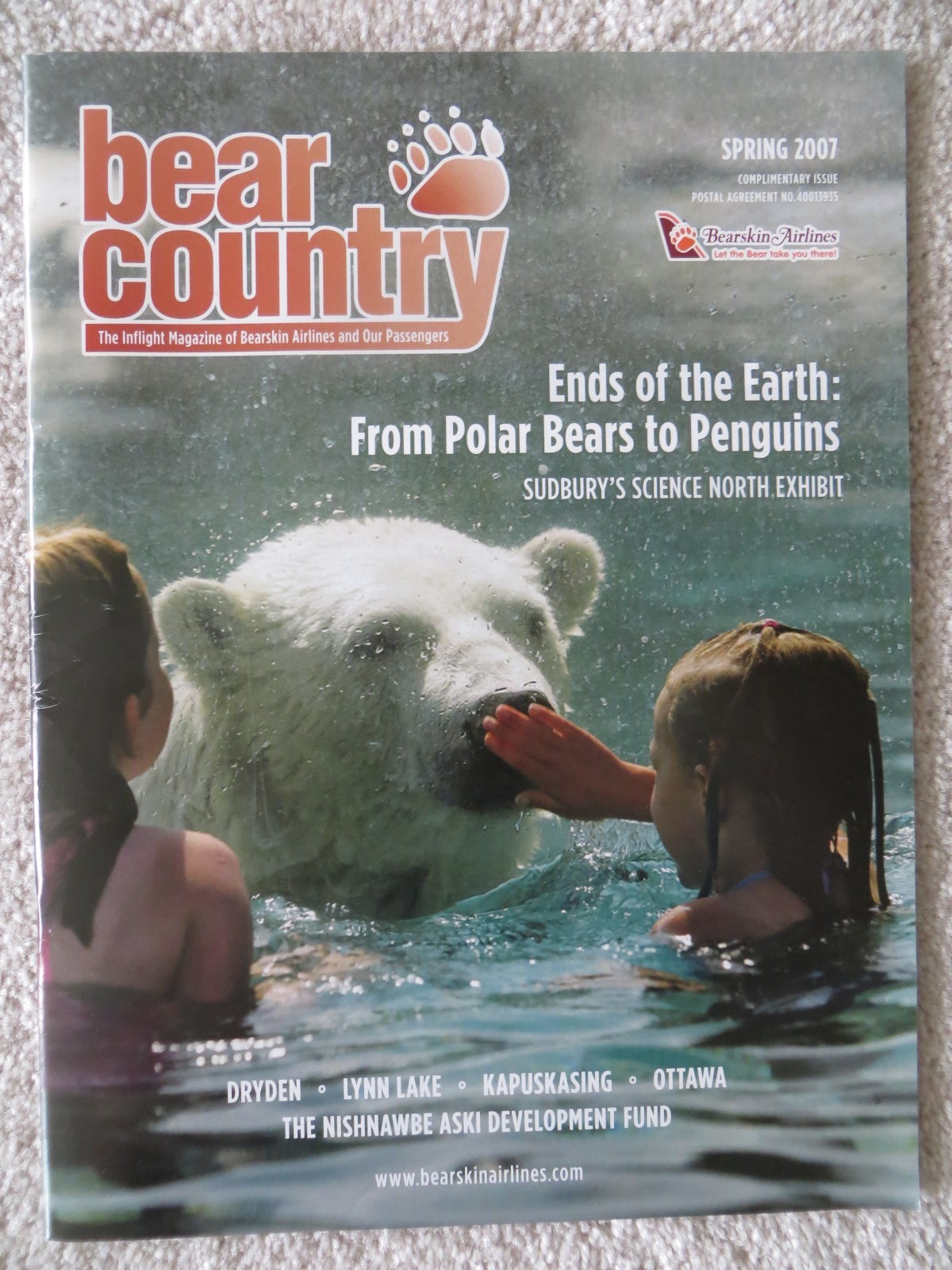 Bearskin Airlines Bear Country Inflight Magazine Spring 2007 = | eBay