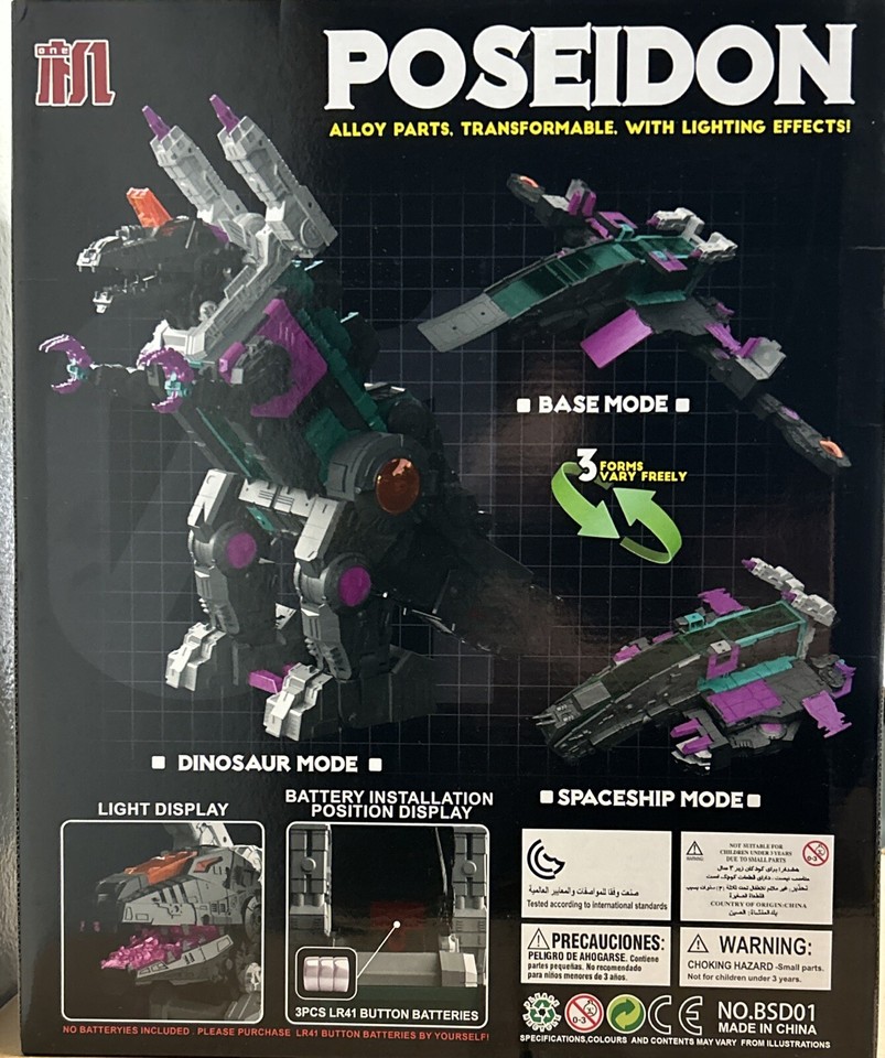 Ji One Machine BSD-01 Poseidon Dinosaur Mode | Base Mode | Spaceship ...